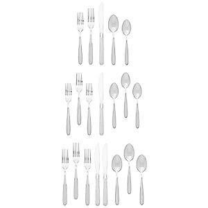 Oneida Jordan 20 Piece Everyday, Service for 4 Flatware, 10.4 inches, Silverware Set