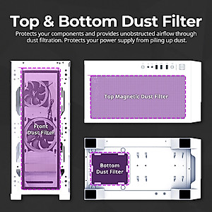 Zalman Z3 Iceberg ATX Mid Tower Gaming PC Case - 2 x 120mm ARGB Fans Preinstalled - Tempered Glass Side Panel - Support E-ATX, 2 x USB 3.0, White