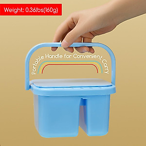 MEEDEN Paint Brush Cleaner & Holder: Portable Multi-Function 6-Hole Paint Brush Washer with Lid Palette and Handle for Cleaning Acrylic, Watercolor, and Water-Based Paints