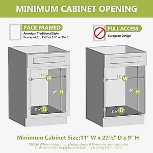 LOVMOR Hard Close Pull Out Cabinet Organizer 8” High Drawer 10½” W x 21”D Wood Slide Out Shelves Cabinet Storage Organizer with Full Extension Rail Slides Pull Out Drawer for Kitchens Cabinet Pantry