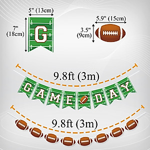 Uniwish Game Day Banner Football Party Decorations Garland Football Baby Shower Photo Props Sports Birthday Party Decorations Football Party Decor Tailgate Party Supplies
