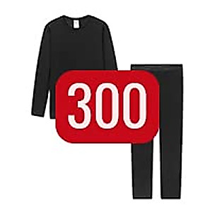 LAPASA Men's Thermal Underwear Set Soft Fleece Lined Long Johns Heavyweight Base Layer Top & Bottom Winter Thermoflux 300 Extra Warm M24 Medium Black