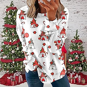 JJHAEVDY Christmas Fall Fashion Sweatshirts for Women Classic Sweatshirt Winter Letter Outfits Color Blocking Clothes Quarter Zip Sweatshirt Women Tunic(4-White,XX-Large)