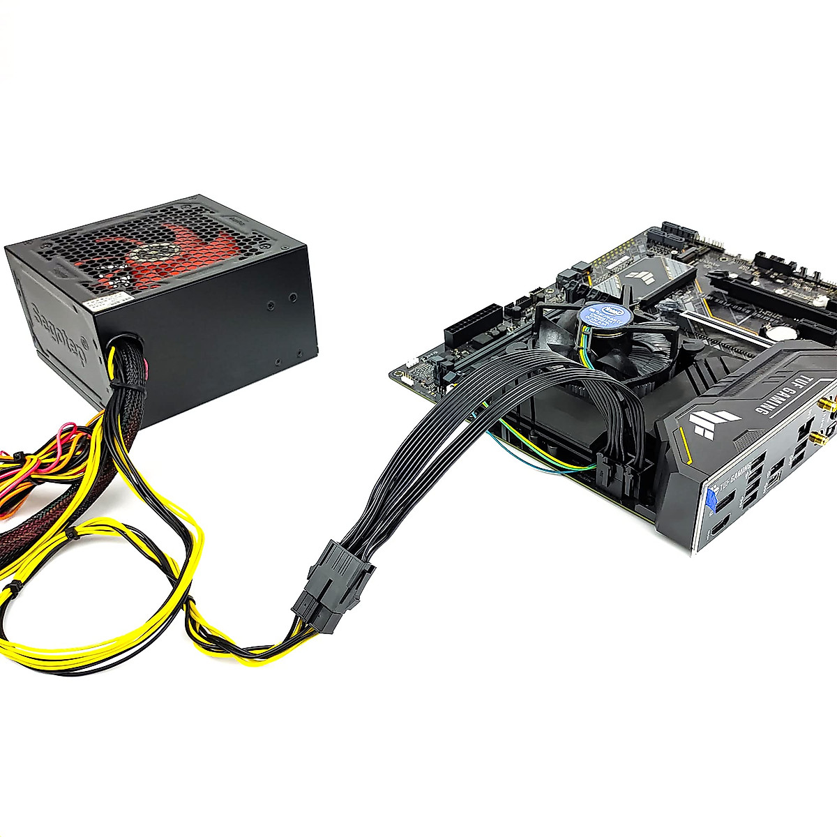 JZYMOD EPS12V CPU 8 Pin Female to CPU ATX 8 Pin and ATX 4 Pin Male Power Supply Extension Cable