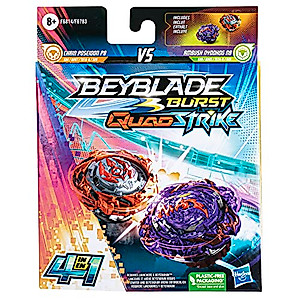 BEYBLADE Burst QuadStrike Ambush Nyddhog N8 and Chain Poseidon P8 Spinning Top Dual Pack, 2 Battling Game Top Toy for Kids Ages 8 and Up