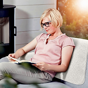 Frienda 2 Pieces Recliner Headrest Covers Sofa Headrest Protector Sherpa for Recliner Chair Couch Furniture Non Slip for Living Room(Beige)