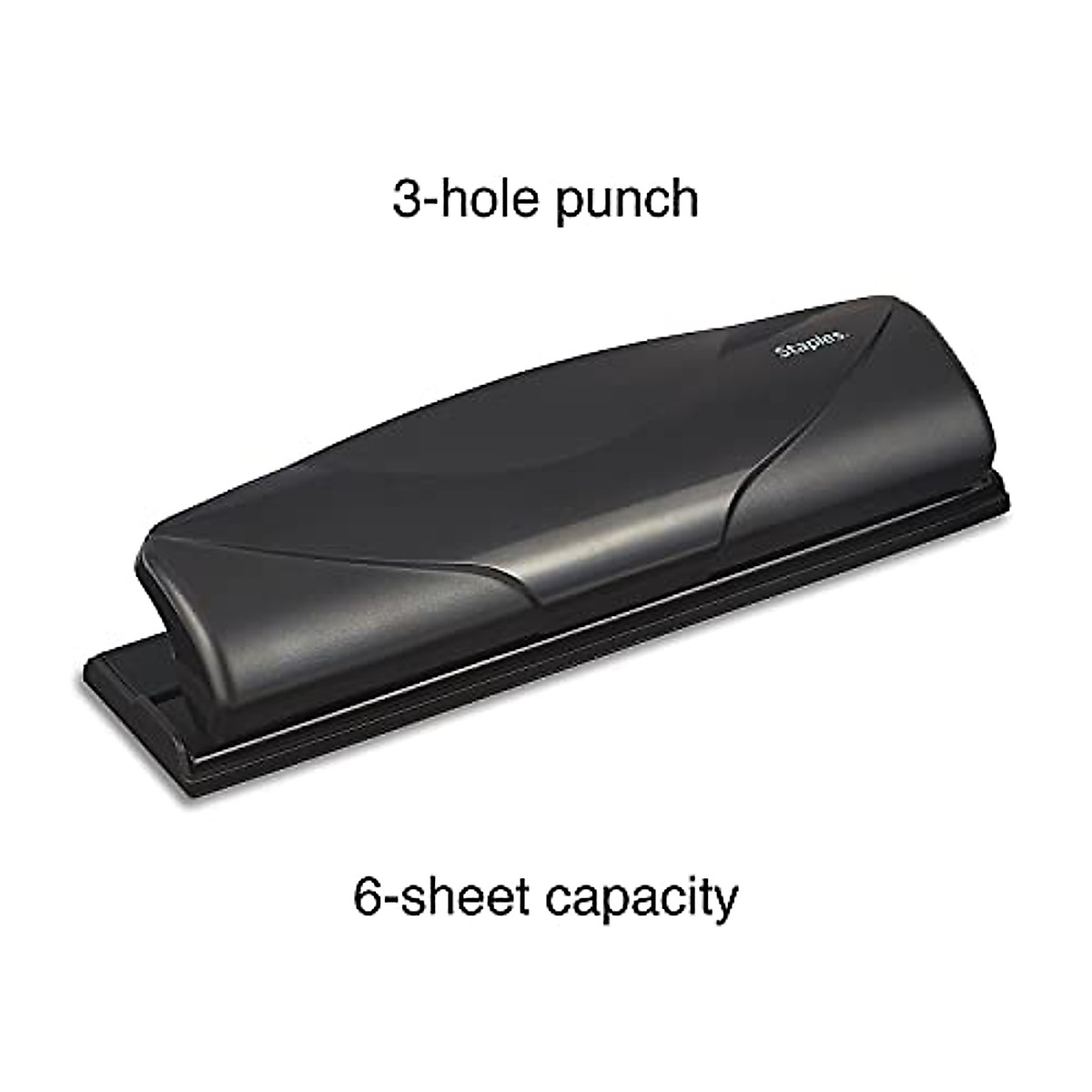 Staples Mini 3-Hole Punch, 6 Sheet Capacity