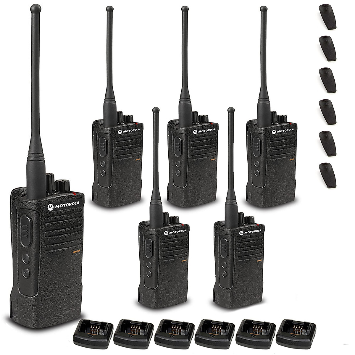 6 x Motorola RDU4100 RDX Business Series Two-Way UHF Radio (Black) (RDU4100) - 6 Pack Bundle