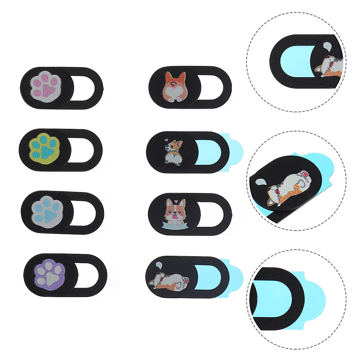 Milisten Sliding 8 PCS Camera Cover Webcam Cover Slide Laptop Privacy Cover Camera Slide Lens abs Slider Computer Webcam Slider
