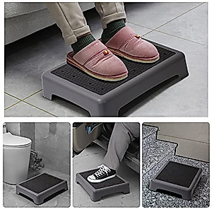 Fotree One Step Stool, Non-Slip Mobility Step Platform for Senior ＆ Adults, Safety Step Platform for Stair, Car, Bed, Chair, Shower, Bathtub, Outdoor, 3.5 Inch High Rise Stairs 440 Lbs Capacity