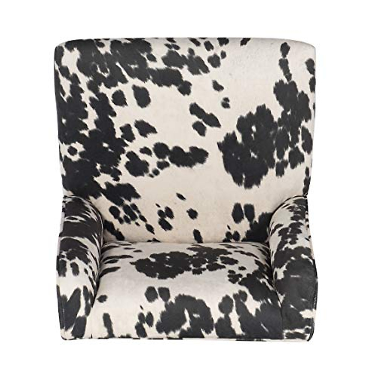 Linon Clayton Black Cow Print Office Chair, Metallic