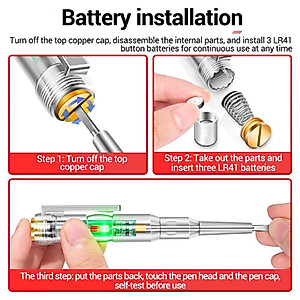 Responsive Electrical Tester Pen,Portable Electrical Circuit Tester Pen,70-250V Water-Proof Electricity Measurement Pen (1 PC)
