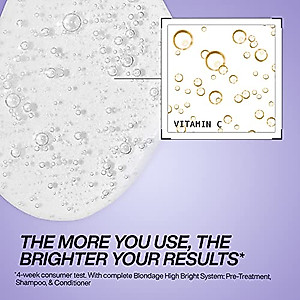 Redken Blondage High Bright Shampoo  | Brightens and Lightens Color-Treated and Natural Blonde Hair Instantly | Infused with Vitamin C | 10.1 Fl Oz