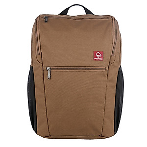 WOLVERINE Lightweight, Water Resistant Rugged Laptop Backpack for Travel or Work, Top Loader-Chestnut, 25L