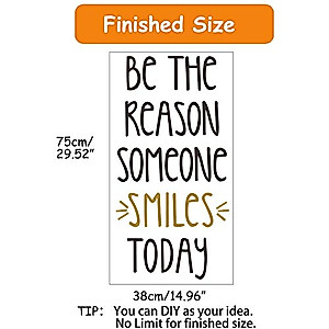Inspirational Wall Decor Quotes for Boy Girl Room–Be The Reason Someone Smiles Today– Decor for Living Room Bedroom Classroom Playroom Nursery Girls Boys Room Wall Decals Decorations