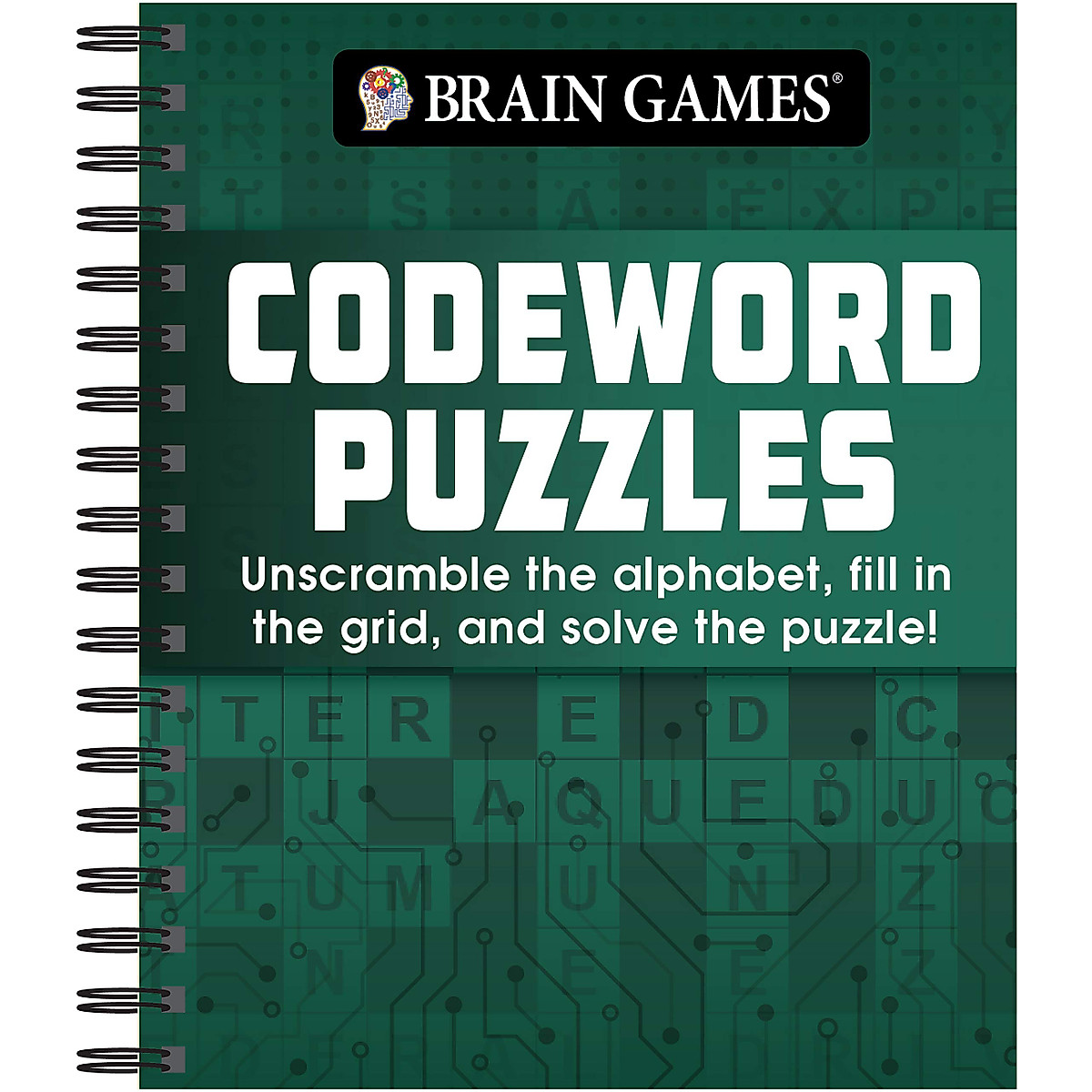Brain Games - Codeword Puzzle: Unscramble the Alphabet, Fill in the Grid, and Solve the Puzzle!