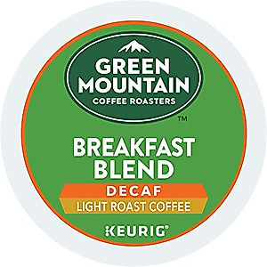 Green Mountain Coffee Roasters Keurig Single-Serve K-Cup Pods, Breakfast Blend Decaf Light Roast Coffee, 12 Count
