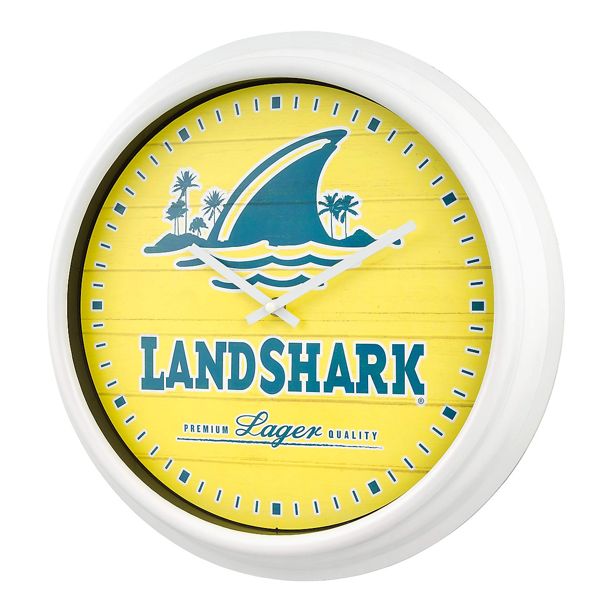 La Crosse Technology 433-3841LS 15.75 Inch Landshark Indoor/Outdoor Analog Wall Clock, White