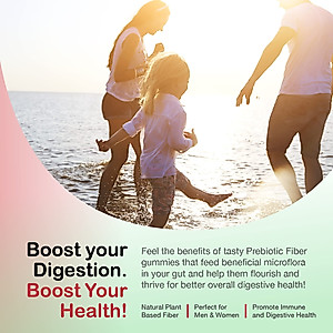 Yum-Vs - Prebiotic Fiber Gummies for Adults & Kids - 5g Digestive Aid Gummy Fiber Supplement - Keto Friendly Prebiotic Daily Fiber Supplement for Women & Men - No Sugar Added Dietary Fiber (90 Count)