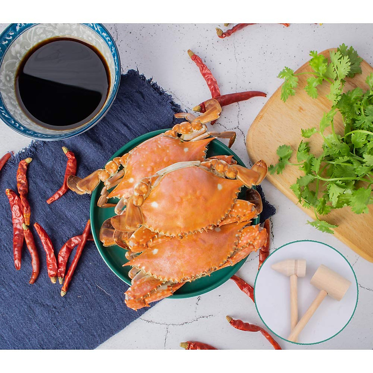 30 Pcs Mini Wooden Hammers,Wood Crab Lobster Mallets Pounding Toy Cracking Seafood Chocolate Beating Gavel Toys for Kids