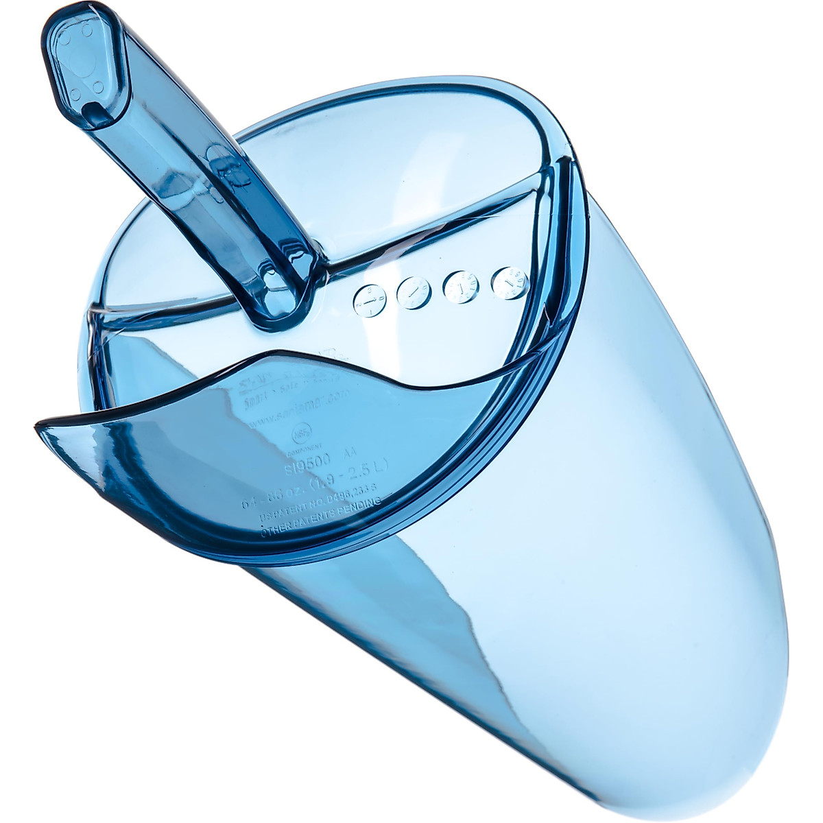 San Jamar SI9500 Polycarbonate Saf-T-Scoop Only, 64oz to 86oz, for Ice Machine, Blue