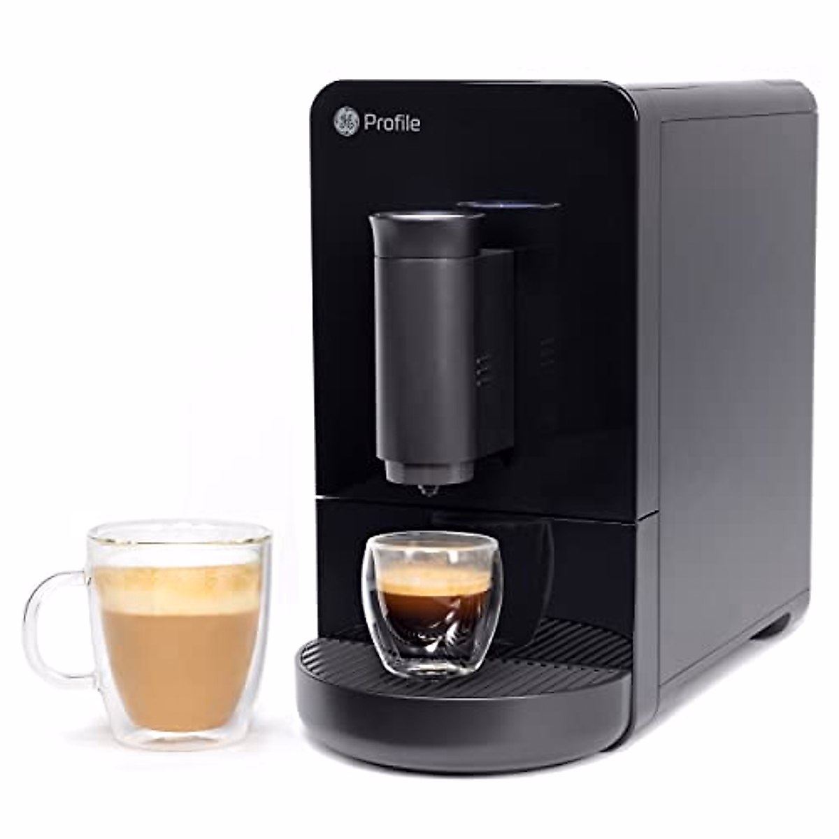 GE Profile Automatic Espresso Machine | Brew in Less Than 90 Seconds | 20 Bar Pump Pressure for Balanced Extraction | Five Adjustable Grind Size Levels | WiFi Connected for Drink Customization | Black