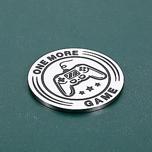 Valentines Day Gifts for Him Her Kids Boyfriend Gaming Flip Coin for Teens Boy Girl Gamer Husband Men Game Lover Christmas Stocking Stuffer 16 Birthday Decision Maker Coin One More Game Toys Gag Ideas