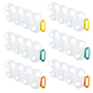 Xyfw Portable Soda Can Organizer, Portable Fridge Organizer, Beer Can Holder with Carrier Handle for Juice Drink Beer Can Fridge Storage Sliding Rack - 6Pack