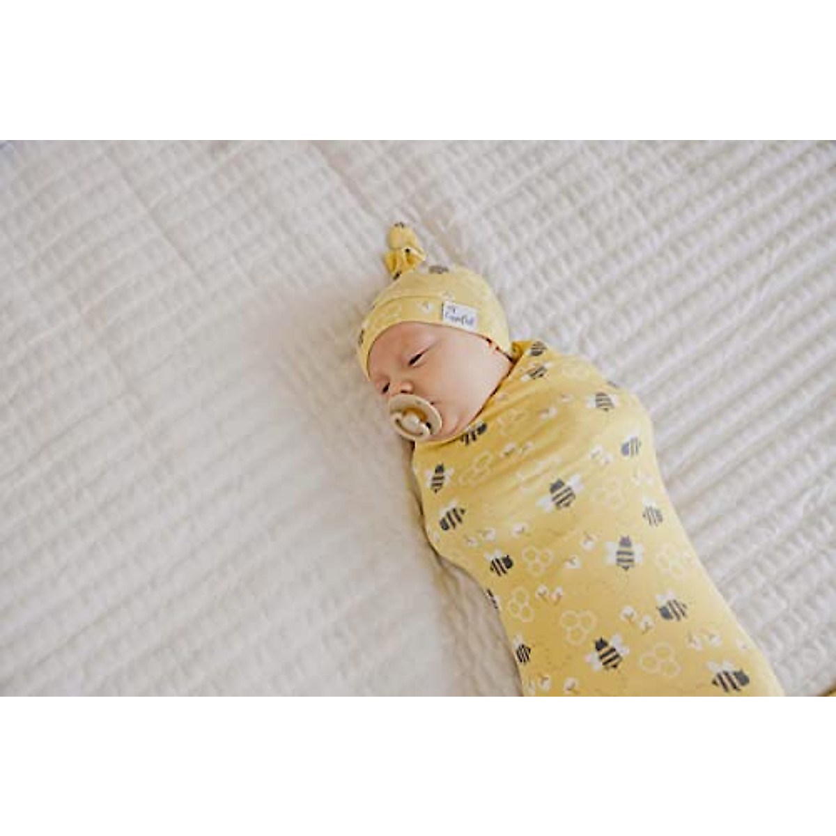 Copper Pearl Large Premium Knit Baby Swaddle Receiving Blanket Honeycomb