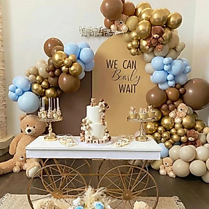 MOMOHOO Metallic Gold Balloons Garland Kit-130Pcs 18/12/10/5 Inch Gold Latex Baloons Different Sizes for Birthday Party Graduation Baby Shower Wedding