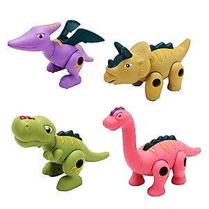 Kidtastic Take Apart Dinosaur Building Set for Kids Ages 3-9 and Up | Fun with T-Rex, Alamosaurus, Triceratops & Pterodactyl Toys | Educational & Creative STEM Play for Boys & Girls