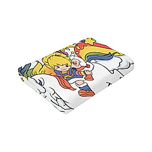 Qualet Rain-Bow Brite Ultra-Soft Micro Fleece Blanket Home Decor Throw Lightweight for Couch Bed Sofa 60"X50"