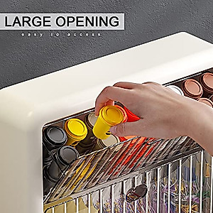 LELE LIFE K Cup Holder Organizer, 2 Tier Clear Acrylic Coffee Pod Holder Tea Bag Organizer, Space-Saving Slim Coffee Bar Organizer Coffee Station Organizer for Countertop or Wall