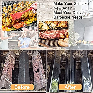 15.3'' 7635 Flavorizer Bars for Weber Spirit I & II 200 Series, Spirit E210 E220 S210 S220 with Front Control, 3 Packs Stainless Steel Heat Plates for Weber Spirit II E-210 Gas Grill Parts Replacement