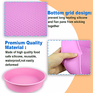 Qicfrk 3 Pack Cheesecake Pan Protector, Water Bath Protector for 9 Inch Round Springform Pan, Preventing Water from Entering the Spring Form Pan