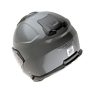 Martian Motorcycle Modular Full Face Helmet Flip up Dual Visor Sun Shield: HG362 Cement Grey