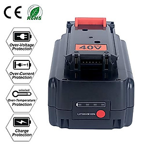 Lasica 2Pack 40V MAX Batteries LBX2040 Replacement for Black and Decker Lawn Mower 40V Battery Compatible with Black & Decker 36V and 40V MAX Cordless Tools LCS1240B LSWV36 LST136B LHT341FF LGC120AM