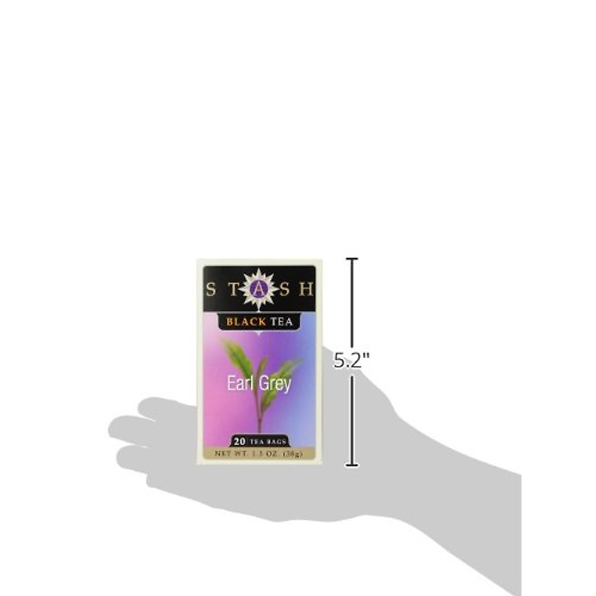 Stash Tea Earl Grey Black Tea, 20 Count Tea Bags Individually Wrapped in Foil, Black Tea with Citrus-y Bergamot, Premium Black Tea, Full Caffeine, Drink Hot or Iced