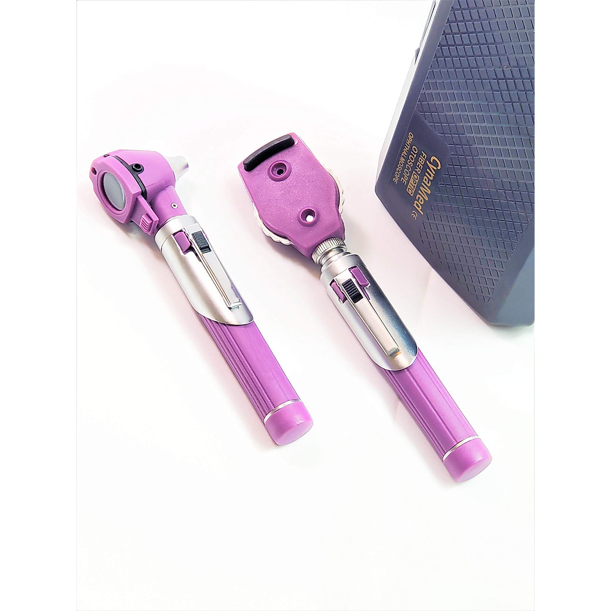 PURPLE OTOSCOPE SET -LED Otoscope/School Kit-CYNAMED