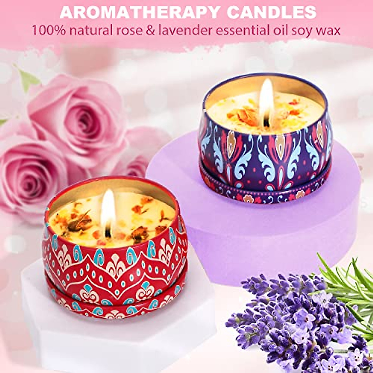 Christmas Gifts for Mom Birthday Gifts for Women, Relaxing Spa Gift Basket for Women Self Care Gift Set for Women,Unique Pink Gift Ideas for Her Sister Best Friend Female Aunt Tumbler Gift Box