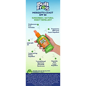 Bullfrog Mosquito Coast Bug Spray Insect Repellent + Sunscreen SPF 50, Pump Spray, 4.7 Fl oz 2 pack