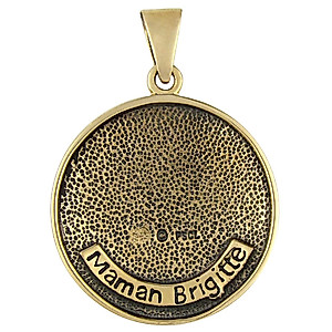 Moonlight Mysteries Bronze Maman Brigitte Voodoo Loa Veve Symbol Pendant Necklace