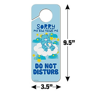 GRAPHICS & MORE Care Bears Bedtime Bear My Bed Needs Me Plastic Door Knob Hanger Sign