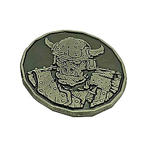 Orc Monster Coin Tokens (5 Pack) || Army of Orcs Coins || Metal Coins || Solidier Coins || RPG || Miniature Tokens || Adventure Coins || D&D Play || Miniature and Tabletop Gaming