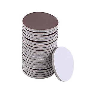 uxcell 3-Inch Sanding Sponge Hook and Loop Sanding Disc Wet/Dry for Car Wood Drywall Metal Brown Corundum 3000 Grit 20 Pcs