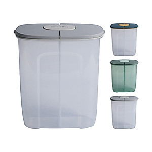 Storage Box Storage Container Cereal Storage Container Large Capacity Eco-friendly Sealed Fresh-keeping Visible Sealed Food Cans for Kitchen - Green