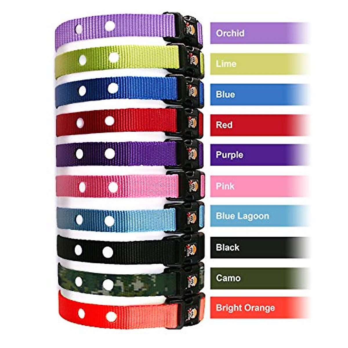 Heavy Duty Nylon Replacement Collar Strap - Compatible with Nearly All Brands and Models of Underground Electric Dog Fences and Training Collars Blue