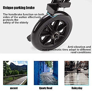Forearm Rollator Walker - Stand Up Rolling Walker, Rollator Walker, Upright Rollator Walker, Stand Up Rollator Walker, Upright Walker, Upright Rollator Walker, Heavy Duty Upright ()Walker(Colour: Red)