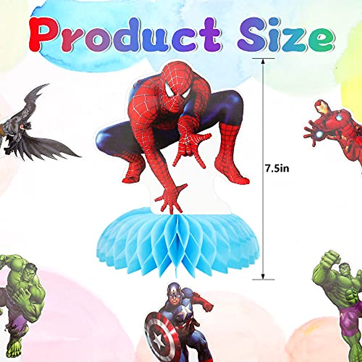 9Pcs Cartoon Honeycomb Centerpiece for Table Decorations Honeycomb Birthday Party Decorations Supplies Anime Birthday Party Supplies Kids Party Favors Honeycomb Table Decorations Topper for Kids
