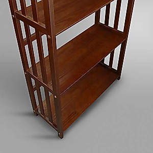 Casual Home Mission Style 5-Shelf Bookcase, Walnut